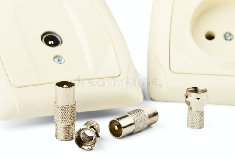 Electric socket stock photo. Image of electricity, beige - 22455870