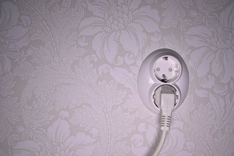 Electric Socket and Cable Indoors in Sweden Stock Photo - Image of ...