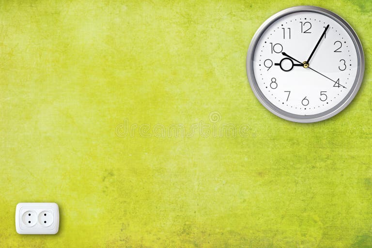 Electric socket and clock stock image. Image of electronic - 20843565