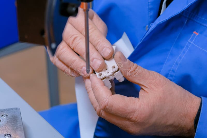 Electric Socket Handmade Manufacturing Process Stock Image - Image of ...