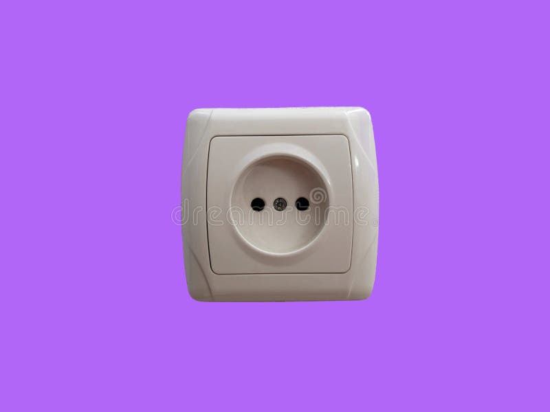 Electric Socket Isolated on a White Background Stock Photo - Image of ...