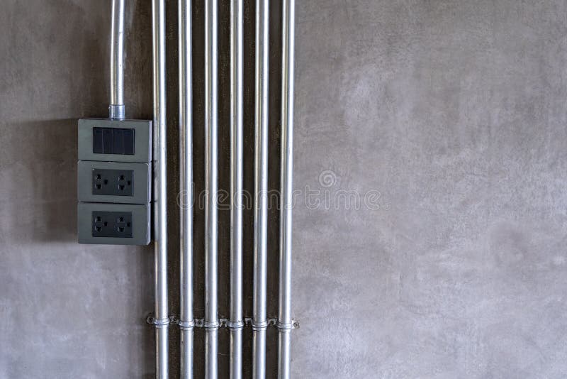 Electric Socket Outlets on Wall Stock Photo - Image of natural, antique ...