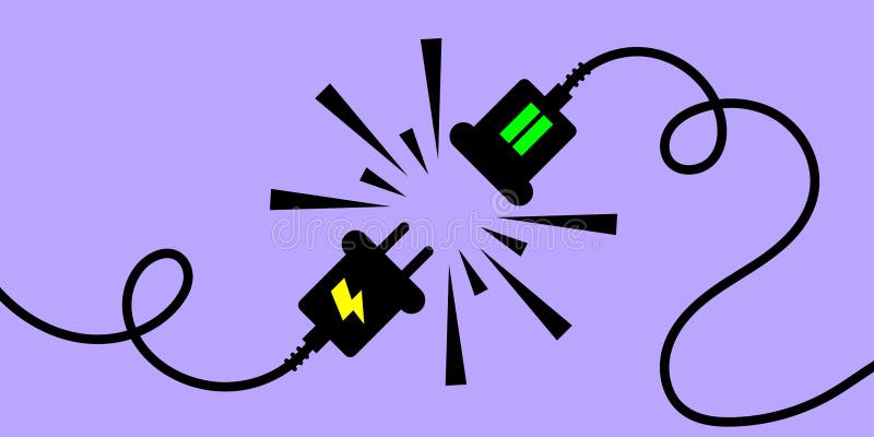 Electric Socket with a Plug. Connect and Disconnect Concept Banner or ...