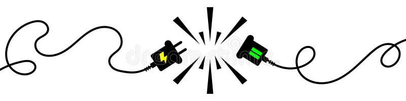 Electric Socket with a Plug. Connect and Disconnect Concept Banner or ...