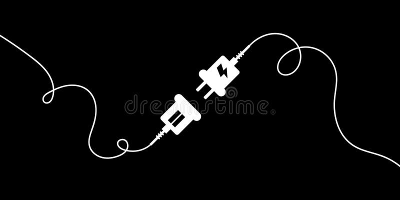 Electric Socket with a Plug. Connect and Disconnect Concept Banner or ...