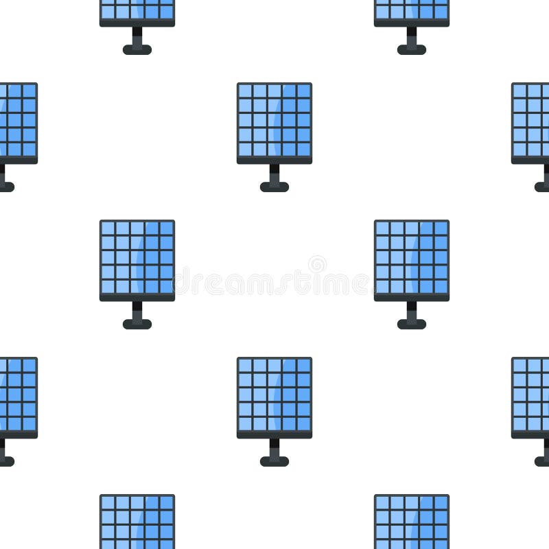 Electric Solar Panel Pattern Seamless Stock Vector - Illustration of ...