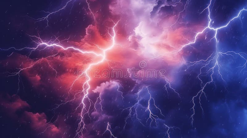 Electric Spark Abstract Background with Lightnings. Generative AI Stock ...