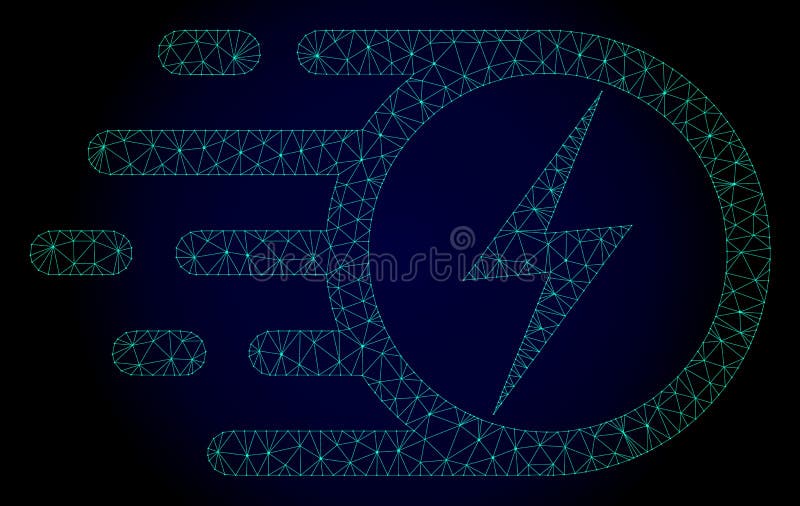 Electric Spark Polygonal Frame Vector Mesh with Fast Motion Effect ...