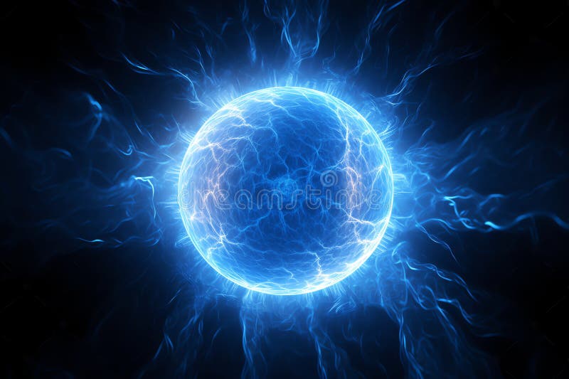 Electric Sphere, AI Generated Stock Illustration - Illustration of ...