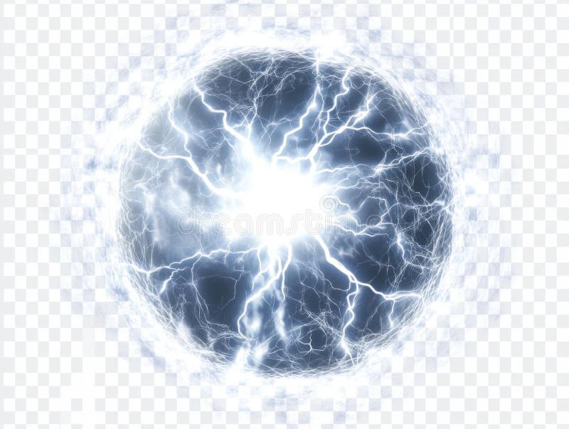 Electric Sphere, a Powerful Burst of Energy Stock Illustration ...
