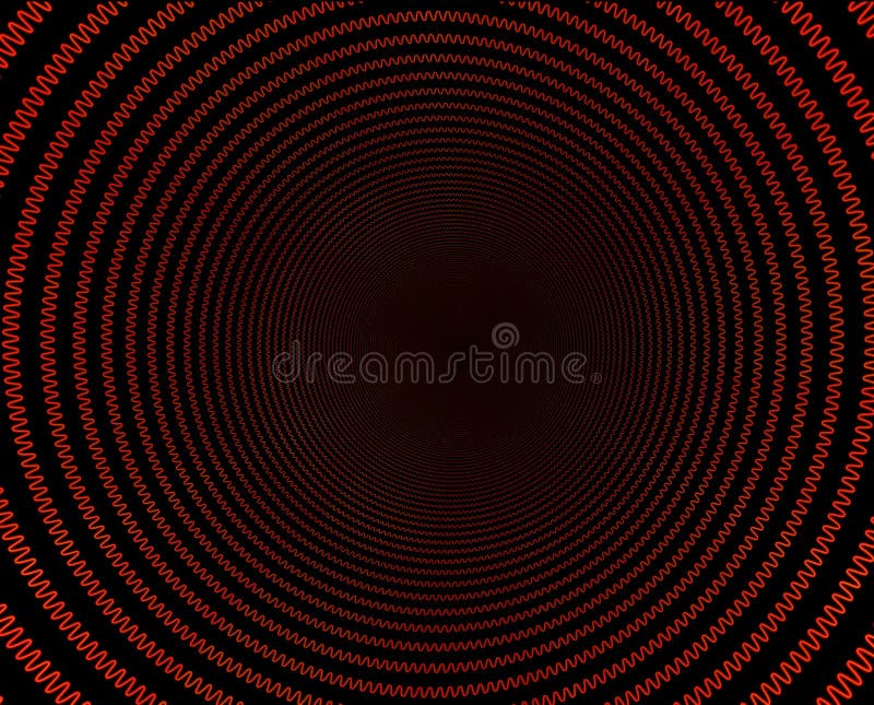 Electric Spiral Heated To a Red, Disappearing into Perspective Stock ...