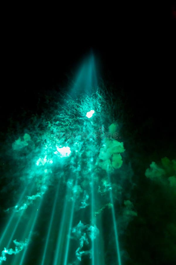 Electric Spot Lights To Illuminate Glow in the Dark Sky Stock Image ...