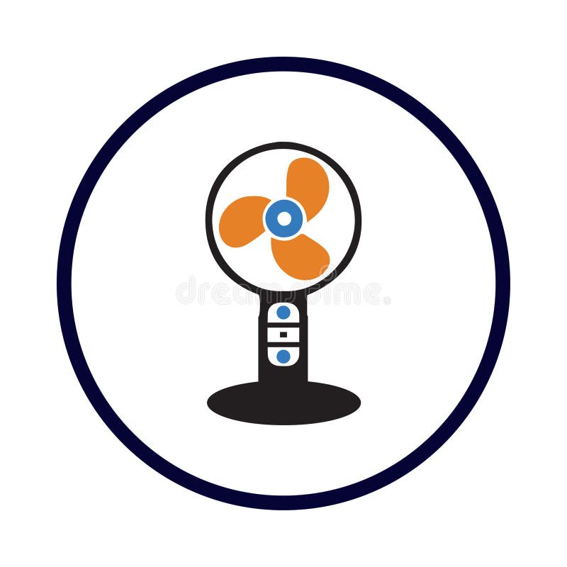 Electric stand fan icon stock vector. Illustration of black - 297326577