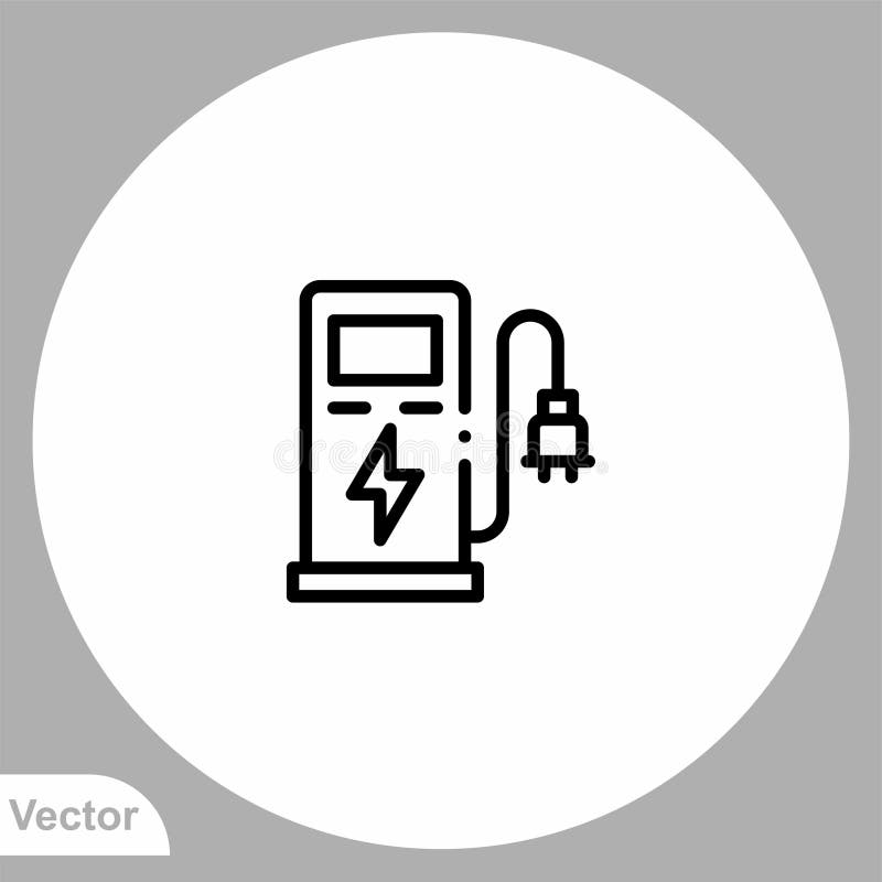 Electric Station Vector Icon Sign Symbol Stock Vector - Illustration of ...