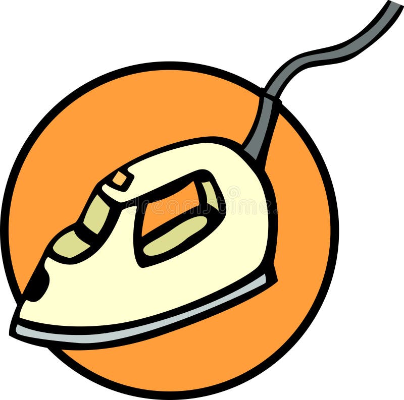 Electric Steam Iron Vector Illustration Stock Vector - Illustration of ...