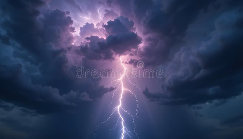 Electric Storm Horizon: Ominous Thunderclouds Creating a Spectacular ...