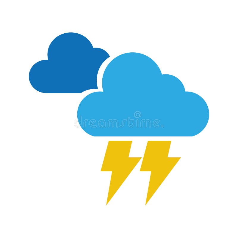 Electric Storm Weather Isolated Icon Stock Vector - Illustration of ...