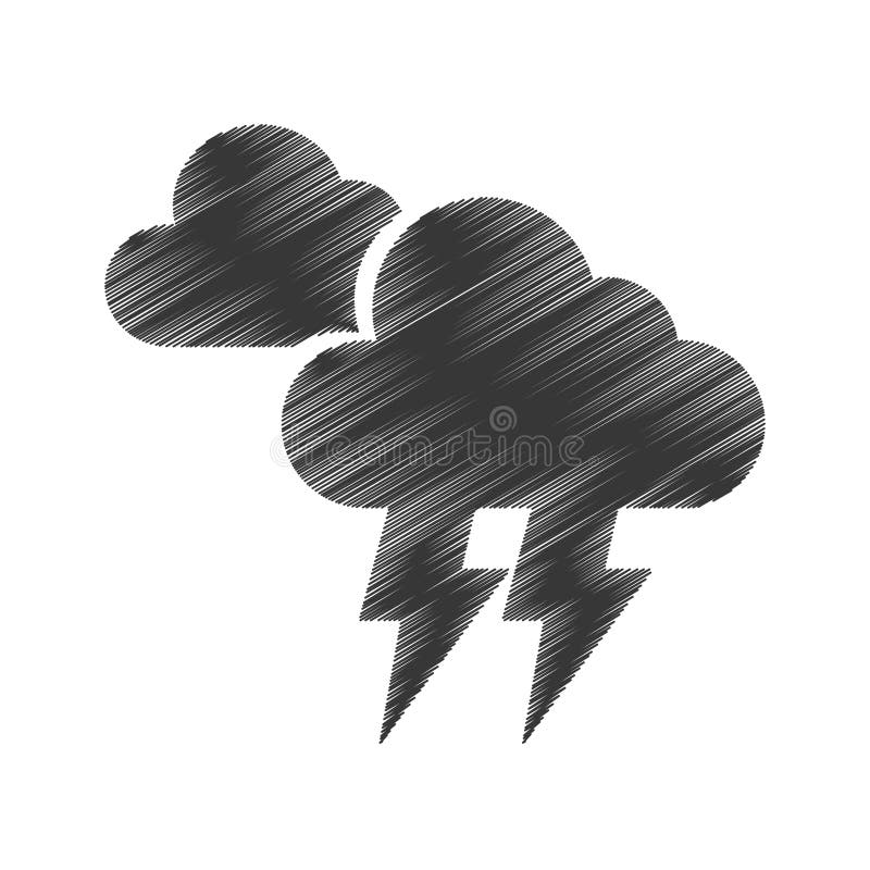 Electric Storm Weather Isolated Icon Stock Vector - Illustration of ...
