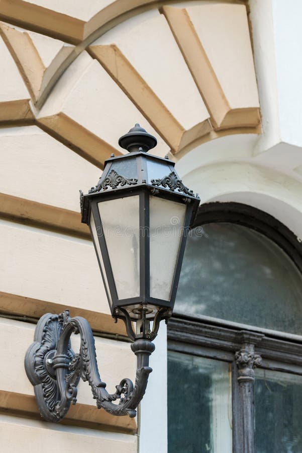 Electric Street Lamp, a Stylized Lamp on the Wall Stock Image - Image ...