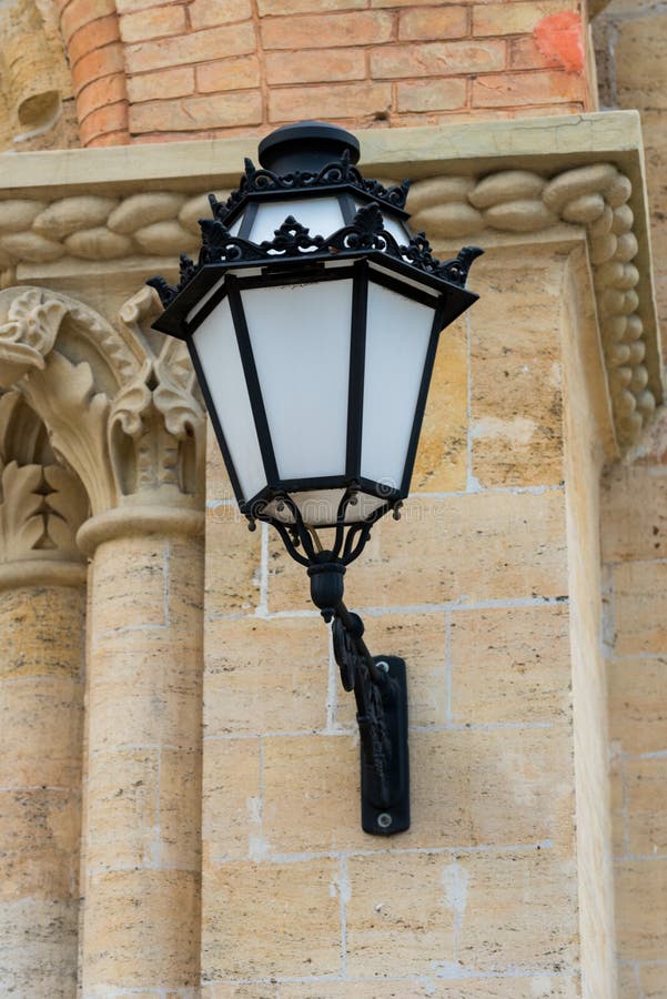 Electric Street Lamp, a Stylized Lamp on the Wall Stock Image - Image ...