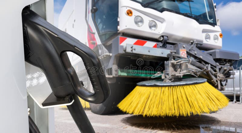 Electric Street Vacuum Cleaner Sweeper Machine Stock Photo - Image of ...