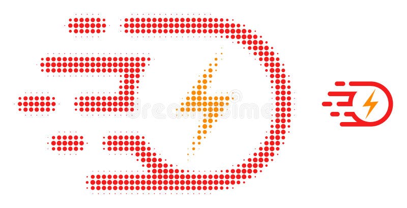 Electric Strike Halftone Dot Icon Stock Vector - Illustration of ...