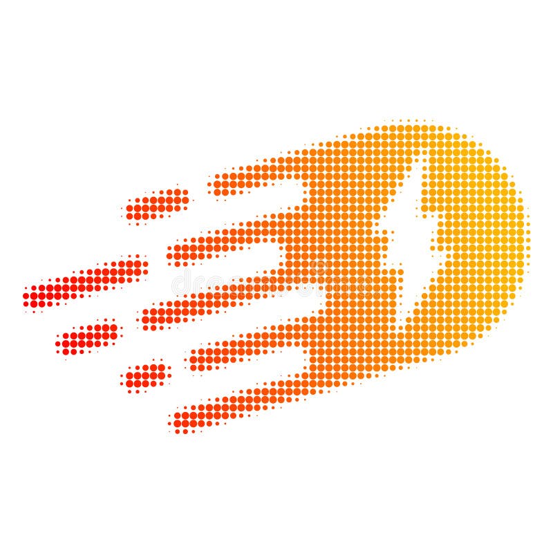Electric Strike Halftone Dotted Icon with Fast Rush Effect Stock Vector ...