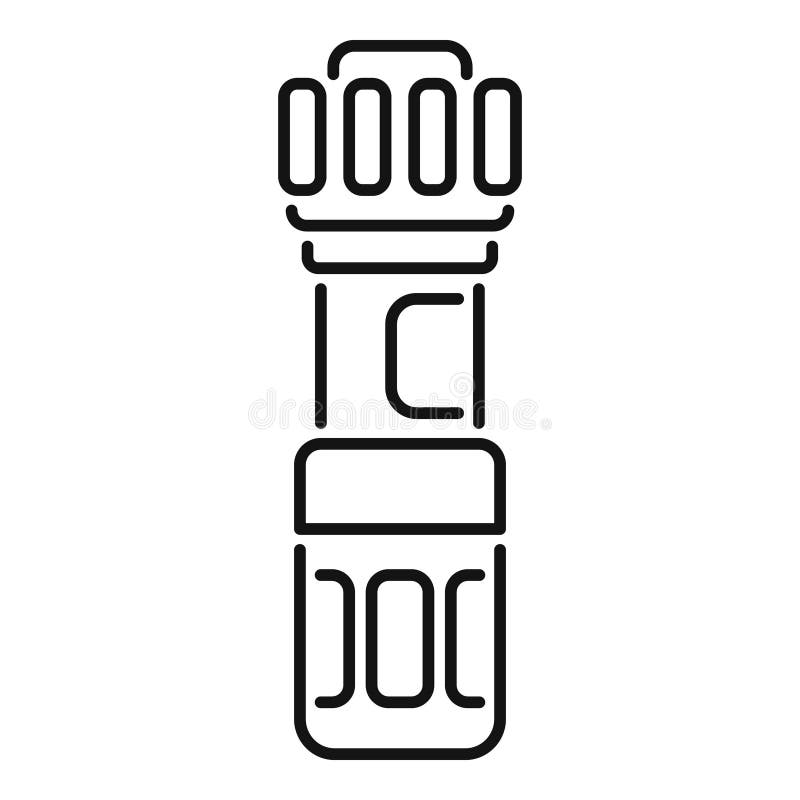 Electric Stun Gun Icon, Outline Style Stock Vector - Illustration of ...