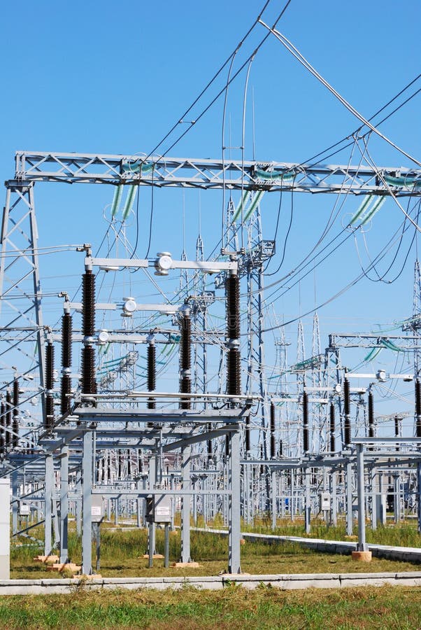 Electric substation stock photo. Image of construction - 22090430