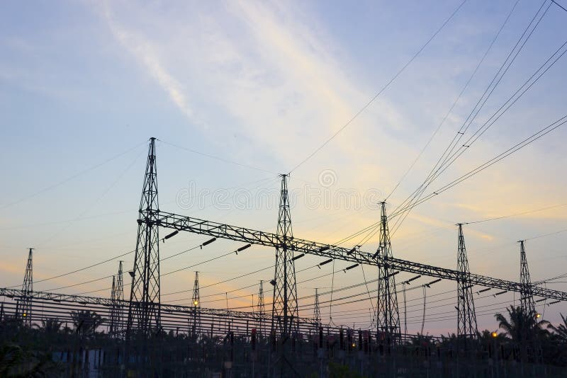 Electric substation stock image. Image of voltage, power - 44691179