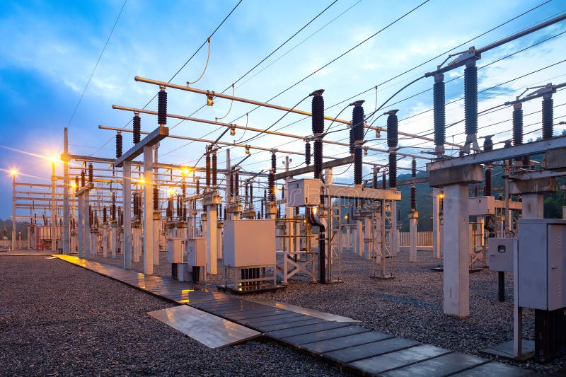 Electric substation stock photo. Image of grid, connection - 325675244
