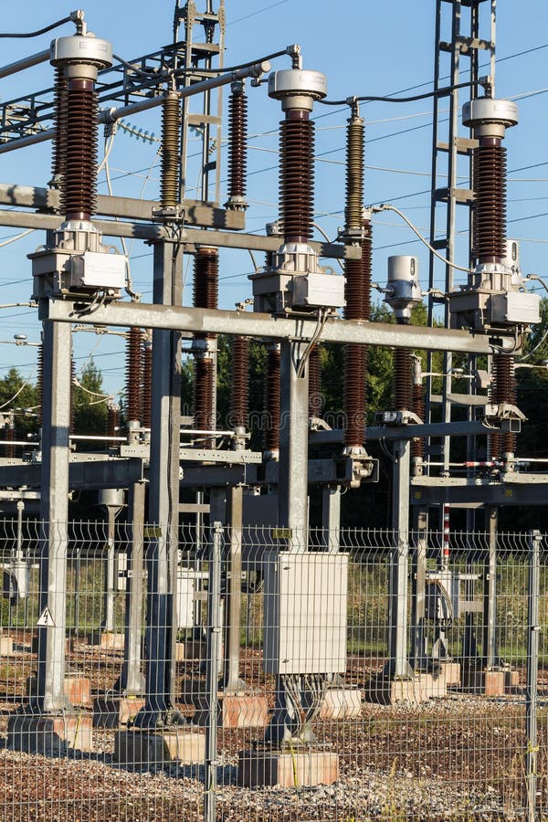 Electric Substation Tower for Generating Energy Stock Photo - Image of ...