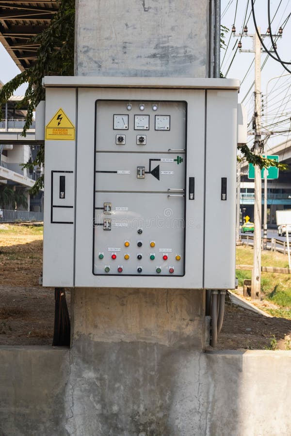 Electric Switch Control Cabinet of the Train Station for the Control of ...