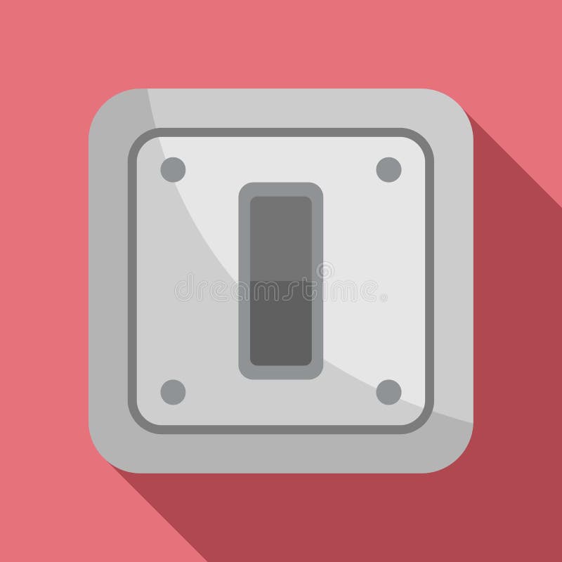 Electric Switch Icon, Flat Style Stock Vector - Illustration of control ...