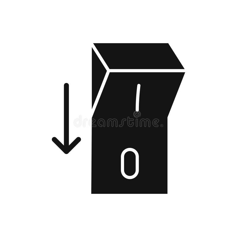 Electric Switch Icon Symbol on White Background Stock Illustration ...