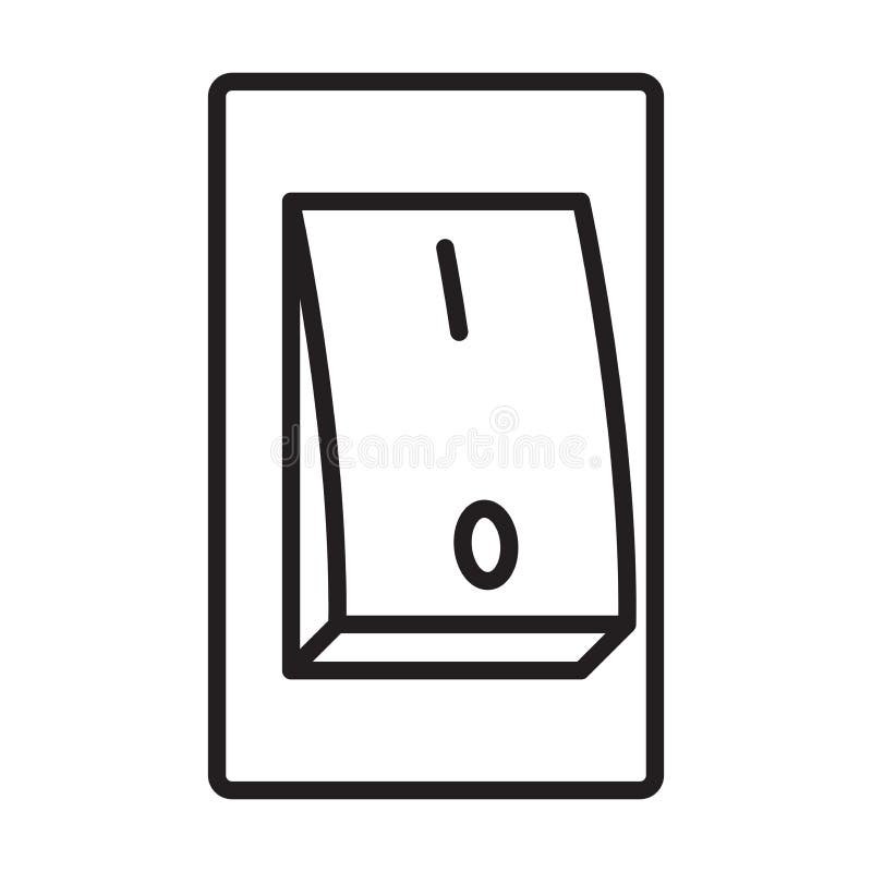 Electric Switch Outline Icon Vector. Power Off Linear Style Sign Toggle ...