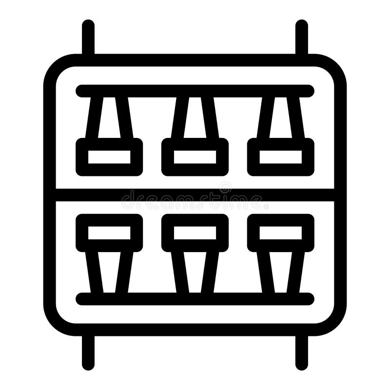 Electric Switchboard Icon, Outline Style Stock Vector - Illustration of ...