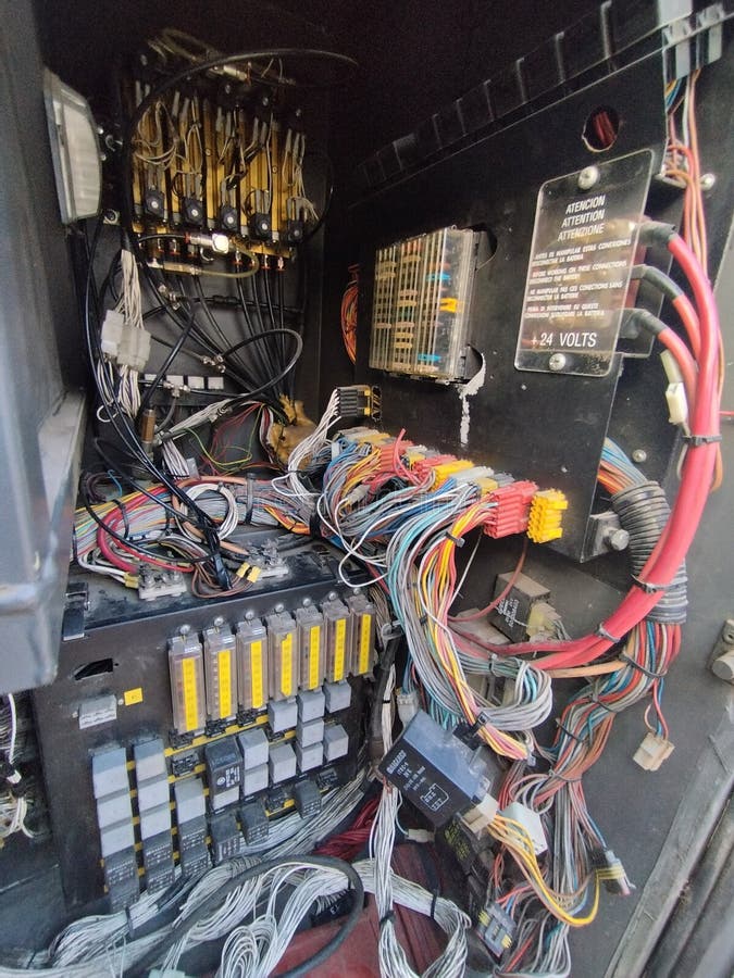 Electric Switches Conpartment of a Bus Editorial Stock Photo - Image of ...