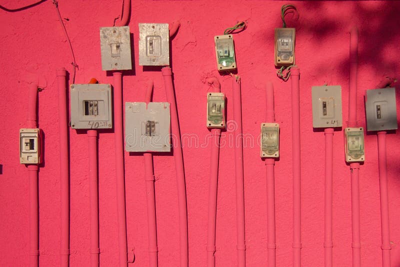 Electric switches stock photo. Image of light, register - 66271570