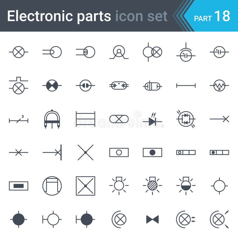 Electric Symbols Set of Lighting Stock Vector - Illustration of element ...