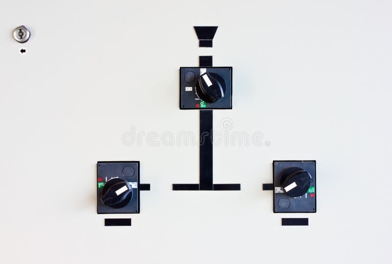 Electric system in cabinet stock image. Image of control - 41400881