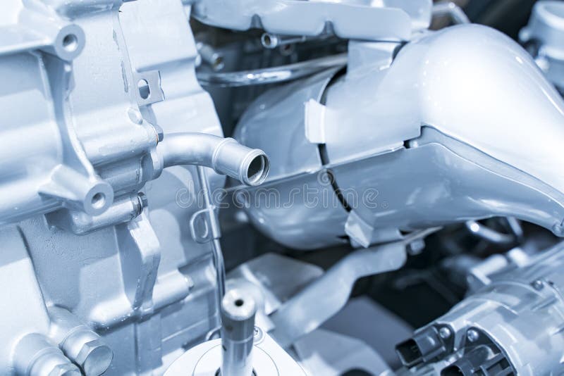 Electric System of Eco Car Front Engine Automotive Part Stock Image ...