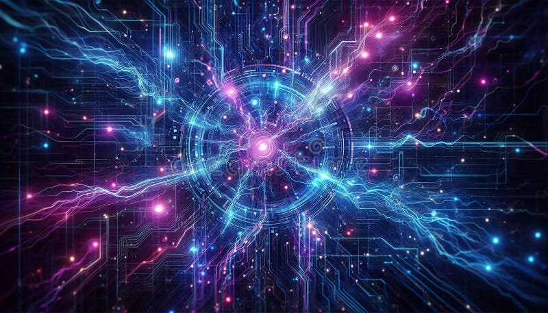 Electric Systems Abstract Background Design Stock Illustration ...