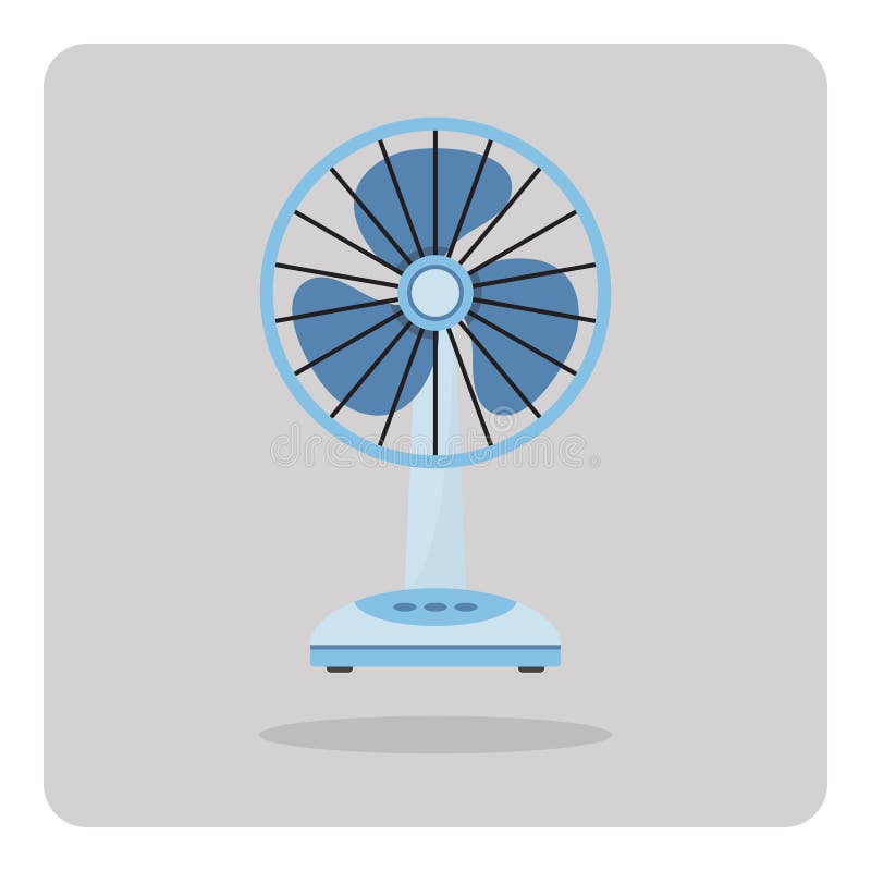 Electric Table Fan Sticker. Illustration of Electric Table Fan Vector ...