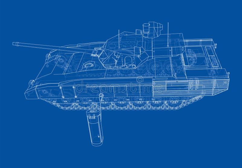 Electric Tank Charging Station Sketch. Vector Stock Vector ...