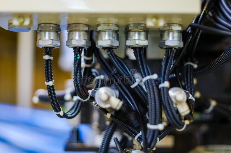 Electric Terminal Box of Machine Stock Photo - Image of board, circuit ...