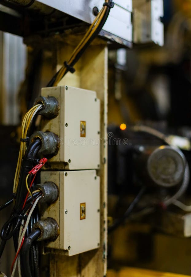 Electric Terminal Box of Machine Stock Image - Image of hardware ...