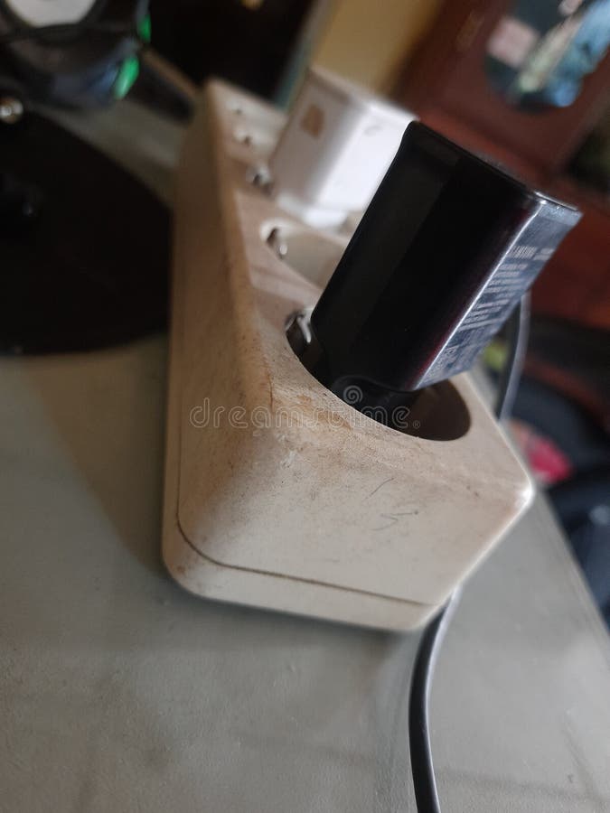 Electric Terminal for Cas Smartphones at Home Stock Image - Image of ...