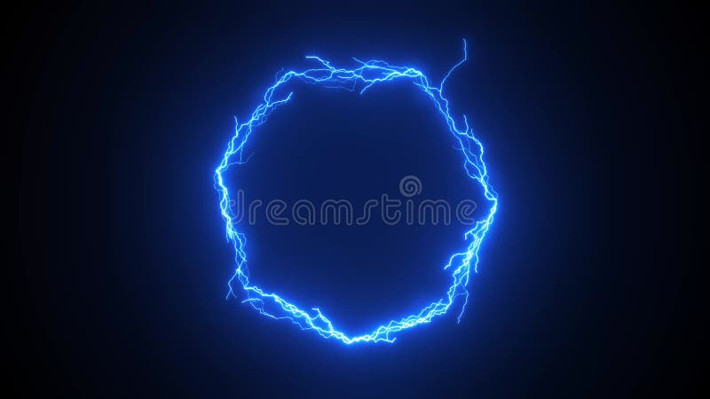 Electric Thunder Strikes Circle Action Fx Loop Stock Footage - Video of ...