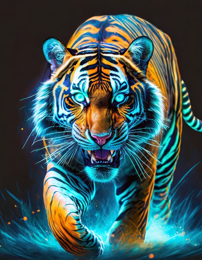 Tiger Approaching Stock Illustrations – 280 Tiger Approaching Stock ...